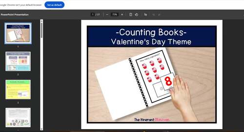 Valentine Day Adapted Book COUNTING 1-10 Speech Therapy Low Functioning ...