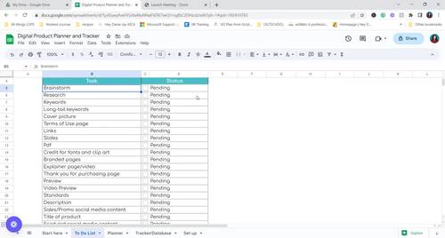 Digital Product Planner and Tracker by C Sims | TPT
