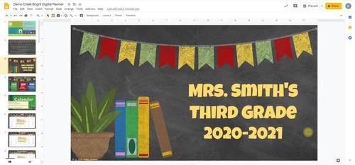 Digital Teacher Planner, for Google Slides by Crockett's Classroom