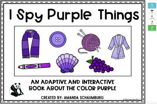 I SPY Purple Things Interactive Book: Print and Digital Versions Included