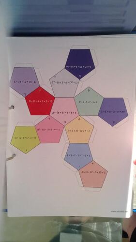 Order of operations make and play with the dodecagon activity by MathNoHow