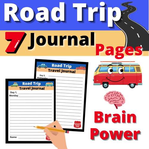 Road Trip Journal Activity Writing Prompts Resource Driving No Prep