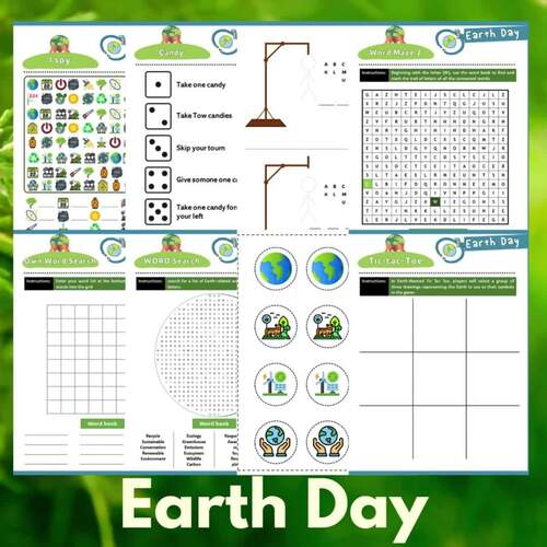 20 Earth Day Games Bundle | Party Games for Adults & Kids | Classroom ...