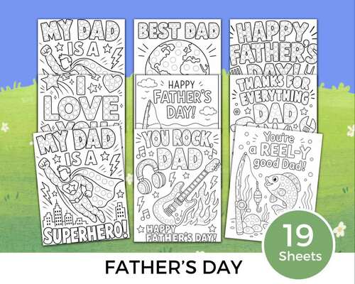 Father’s Day Dot Marker Printable Bundle 19 Do A Dot Worksheet ...