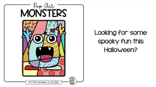 Halloween Coloring Pages • Monster Art Activity • Roll A Pattern • Sub ...