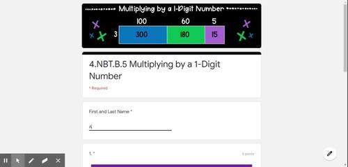 4th Grade Number & Operation in Base Ten Task Card Bundle - Digital & Print