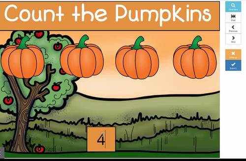 Halloween Math Counting Boom Cards 1 by Life Skilled Lessons | TPT
