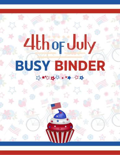 4th of July Printable Activity Binder for Kids | Independence Day Busy Book