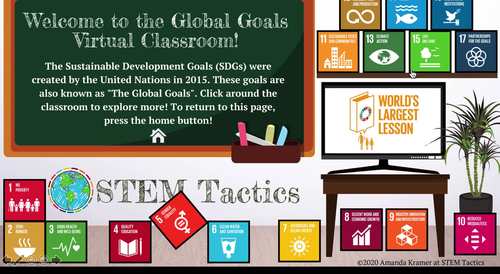 UN Global Goals (SDGs) Virtual Classroom by STEM Tactics | TpT
