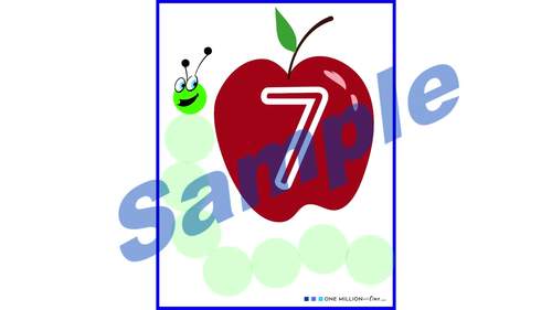 Numbered Playdough Mats | Fall Themed Apples | Counting Manipulatives