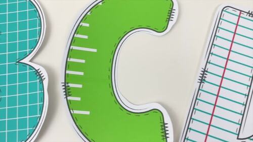 Back to School Letters & Numbers, Bulletin Board & Classroom Decor