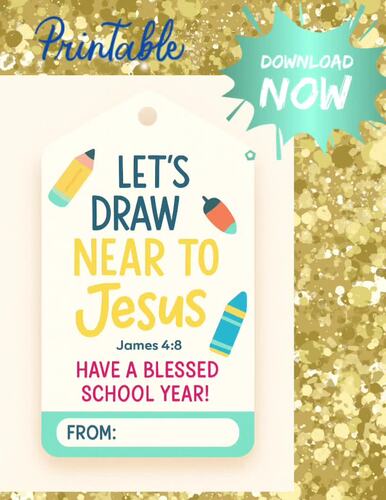 Back to School Jesus Pencil Gift Tags Christian Teacher Student ...
