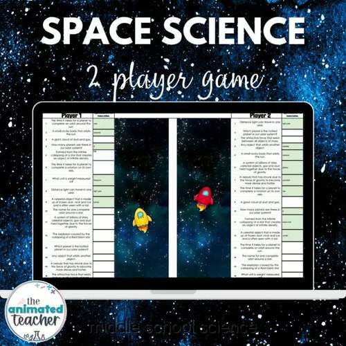 Space Science Activity Game 2 player digital racing game middle school