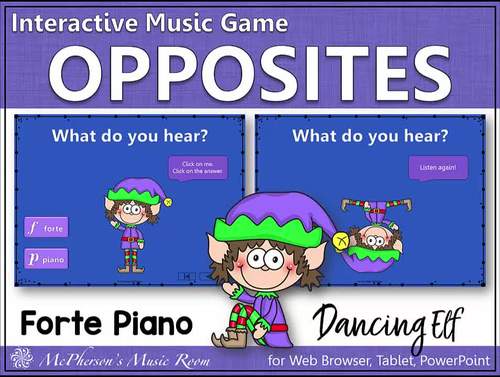 Christmas Music Dynamics Forte and Piano Interactive Music Game ...