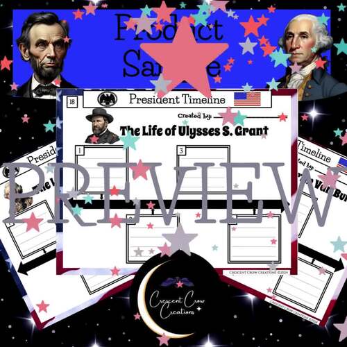 45 President 4-Space Timeline History Research Writing Project Activity ...