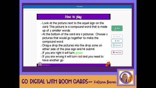 Boom™ Cards: Compound Words for speech & language therapy by Katrina Bevan