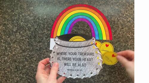 St. Patrick's Day Bible Craft, Sunday School Treasures in Heaven Activity