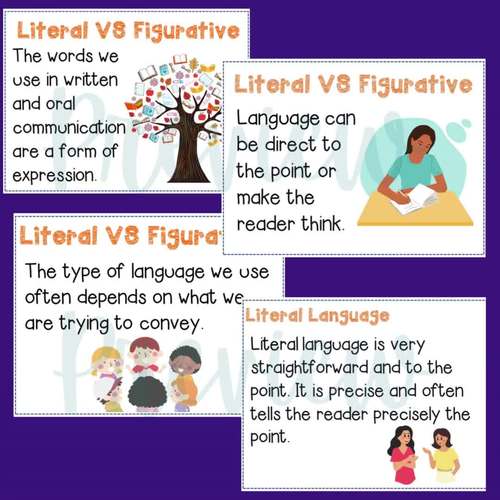 Literal vs. Figurative Language Bundle- Presentation, Task Cards ... Literal vs. Figurative Language Bundle- Presentation, Task Cards ...