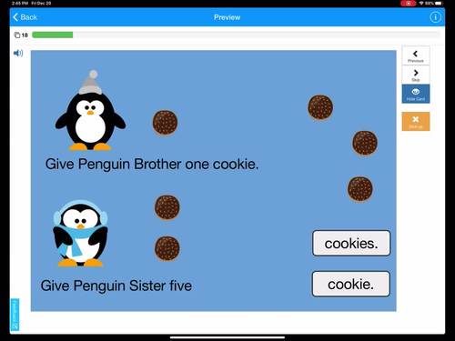 Penguins Count Singular & Plural Nouns Boom Cards Distance Learning