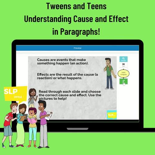 BOOM cards Tweens and Teens Understanding Cause and Effect in Paragraphs