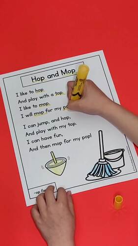 Alphabet and Word Family Phonics Poems for Emergent Readers Bundle