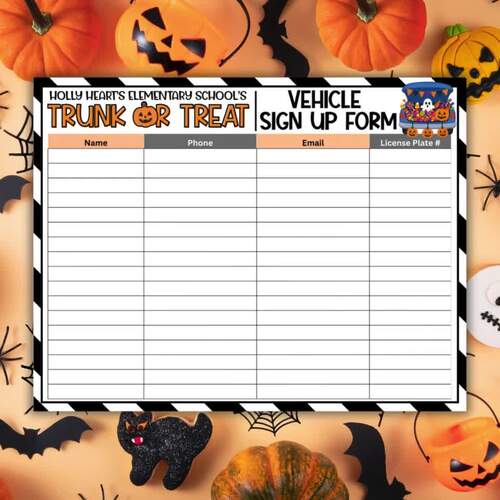 Halloween Trunk or Treat Flyer Banner Bundle, Candy Donations ...