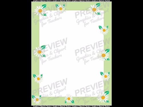 Spring Borders Page Frames for Printables {Clipart for Teachers}