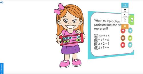 Multiplication Arrays Boom Card™ Task Cards | Test Prep Format | TPT