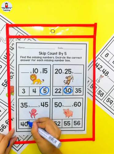 Skip Counting Missing Numbers Activity by The Joy in Teaching | TpT