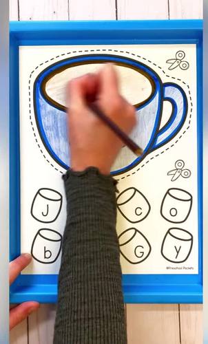 Editable Winter Name Crafts Hot Chocolate Craft by Preschool Packets