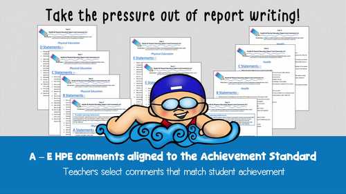 Australian Curriculum Year 2 HPE Report Card Comments by Ideacations