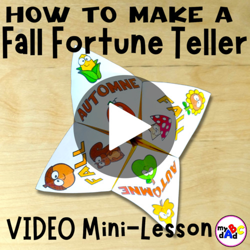 How to Make a Fall French English Paper Fortune Teller | VIDEO Mini-Lesson