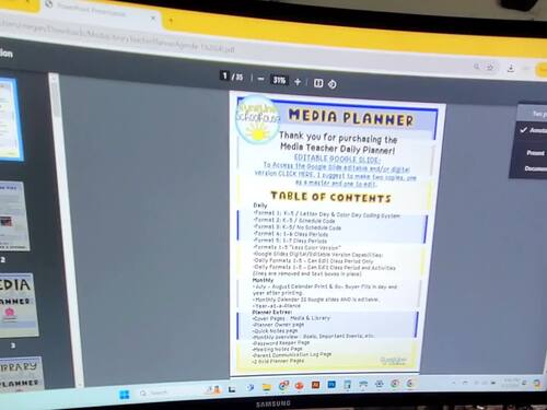 Editable Digital & Print Media Library Teacher Planner Binder Lesson ...