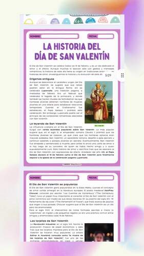 Día de San Valentín Lectura | Valentine's Day Spanish Reading ...