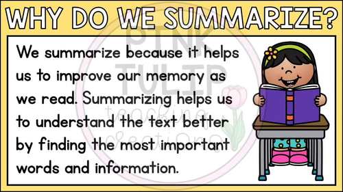 Summarizing Summarising Reading Strategy Powerpoint Guided Teaching