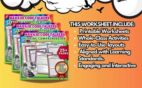 Navajo Code Talkers World War 2 Reading Comprehension 3rd,4th,5th,6th ...