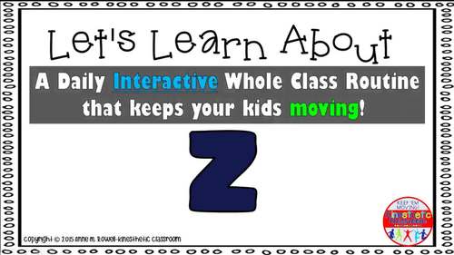 Interactive Alphabet and Letter Sound Practice Slideshow Letter Z