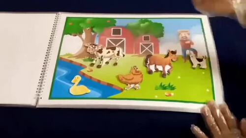 Interactive Busy Binder-Farm Animals Learning Busy Book by Learning-World24