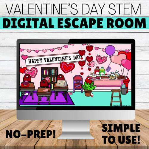 Valentine's Day STEM Escape Room: A Fun No Prep Digital Breakout Activity