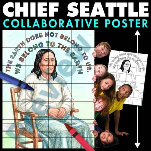 Earth Day Collaborative Poster | Chief Seattle | Native American Heritage