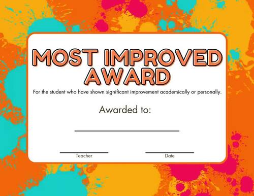 Colorful Classroom Celebrations: Editable Awards End of Year: Canva