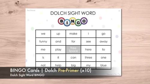 Sight Word BINGO - 50+ BINGO Cards, Flashcards & Word Lists by Tom's Talk