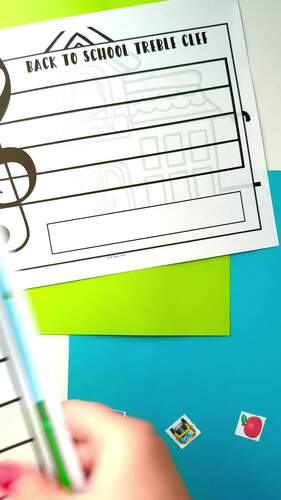 Back to School Treble Clef Composition Activity for Elementary Music ...