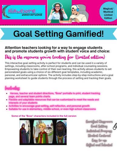 Full Version - Gamified Goal Setting- Level up to Defeat the Boss