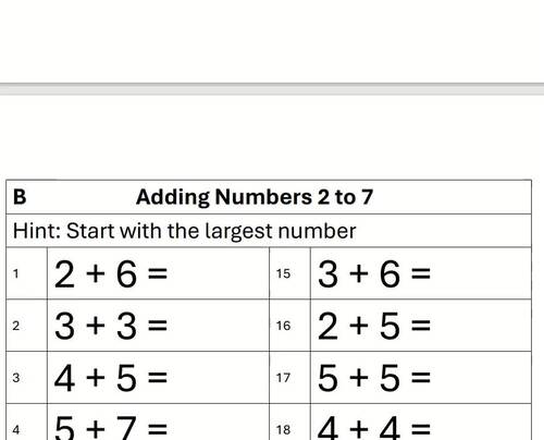 Early Addition (numbers 5 to 12) by Primary Number Problems | TPT