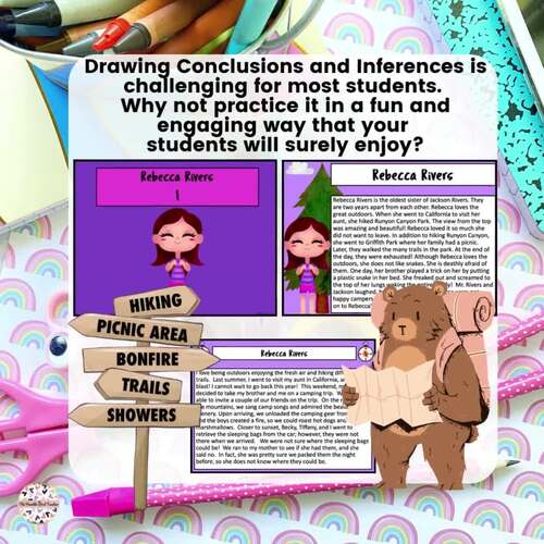 Drawing Conclusions and Inferences Game-Camping by Humble Bird | TPT