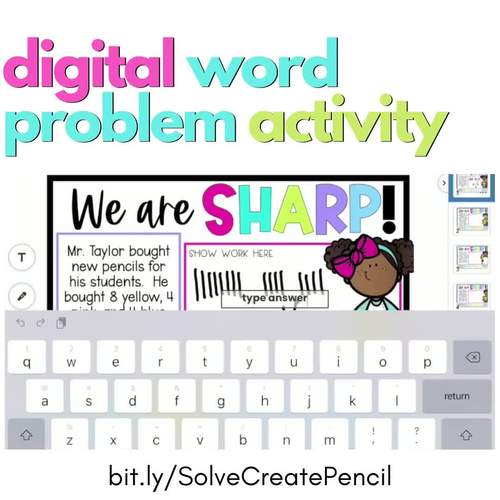 Solve to Create a Pencil: Digital Activity (SEESAW, GOOGLE SLIDES ...