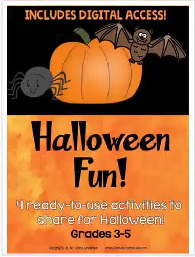 Halloween Activities for Grades 3-5 | Distance Learning by The Teacher ...