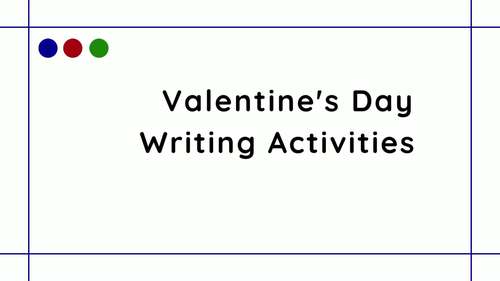 3rd grade- Narrative Writing Activity- Valentine's Day- Digital writing ...