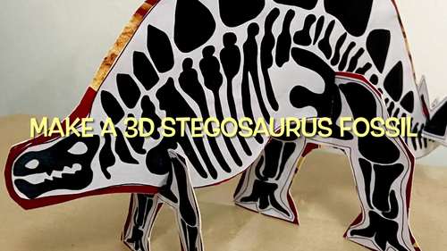 Build a 3D Stegosaurus Fossil model Dinosaurs Discovery Art Craft Mary ...